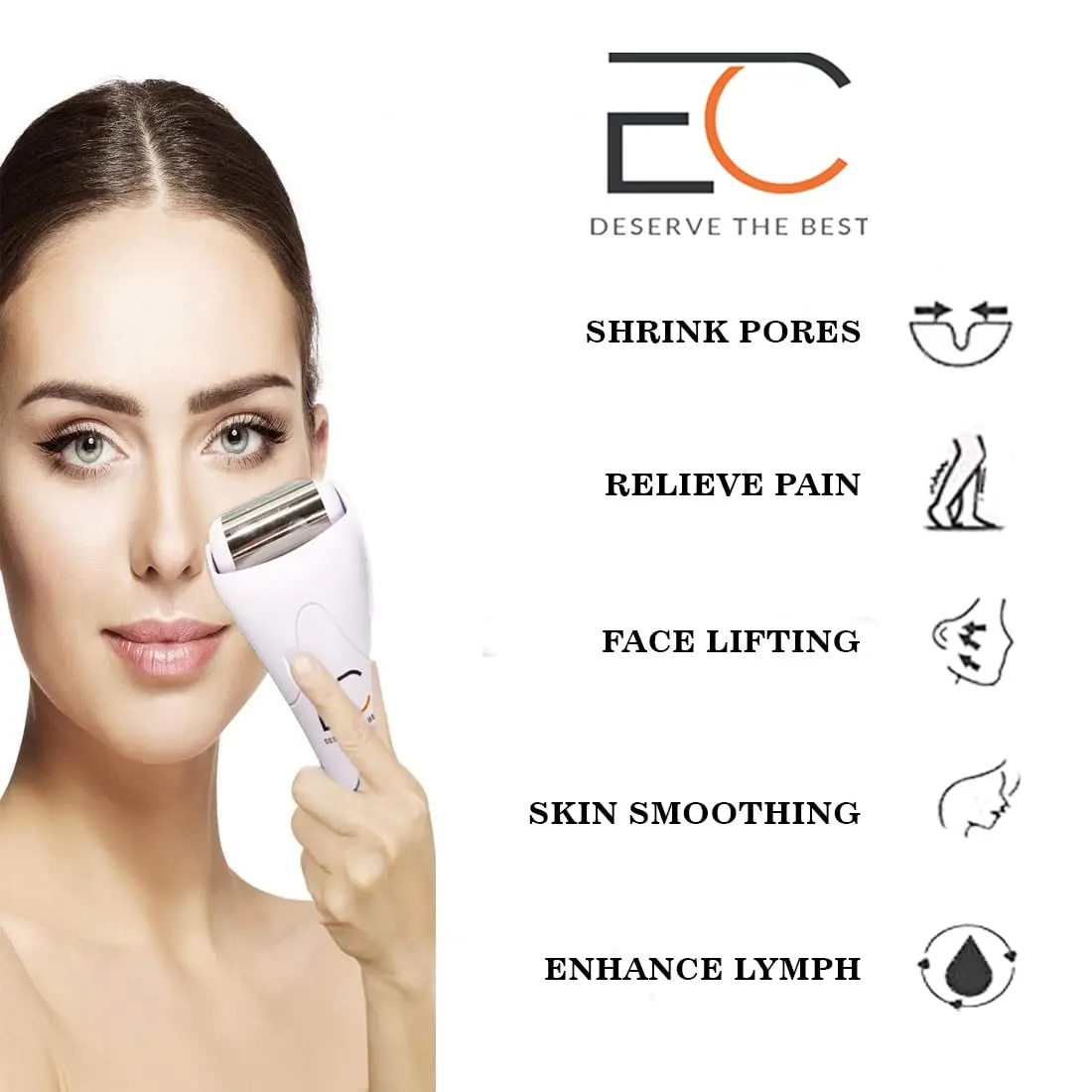 Hot Sale Dermaroller Facial Massager Cold Cool Therapy Ice Derma Roller ...