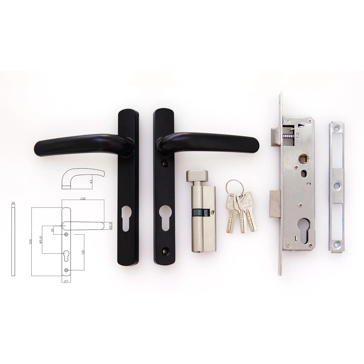 European Mortise Lock Body Pvc Upvc Door Handle Lock For Aluminium ...