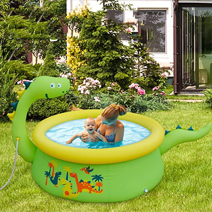 Garden Inflatable Baby Swimming Pool Dinosaur Kids Toddler Padding Pool ...