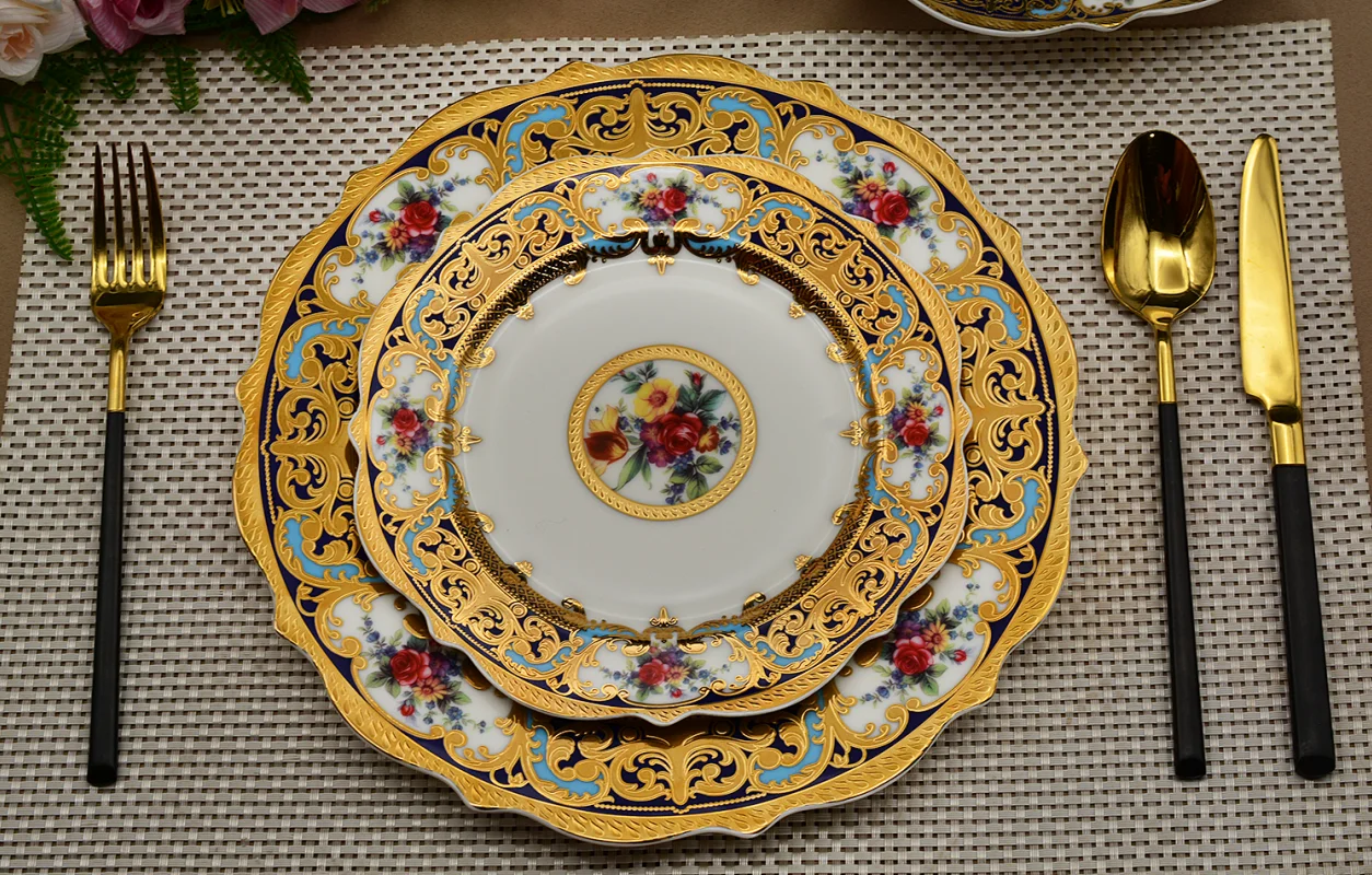 Karosa Luxury Dinnerware - Elegant Gold Decal Designs