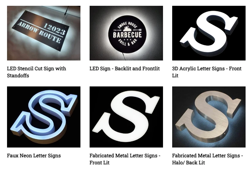 Customized Letters Logo Wall Sign Large Led Letters Light Sign Face ...