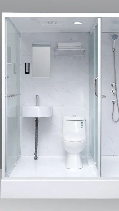 Factory Prefabricated Bathroom Pods All In One Shower Room Complete