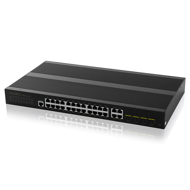 24 Gigabit Network Port Industrial Switch 4 Uplink Sfp Optical Slot ...