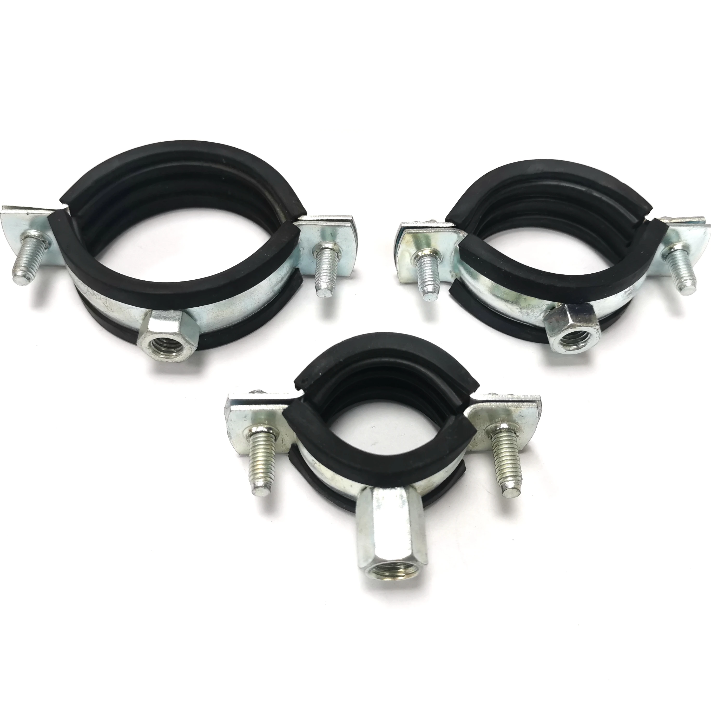 Stainless Steel Cable Clamp Rubber Cushioned Insulated Clamp Pipe ...