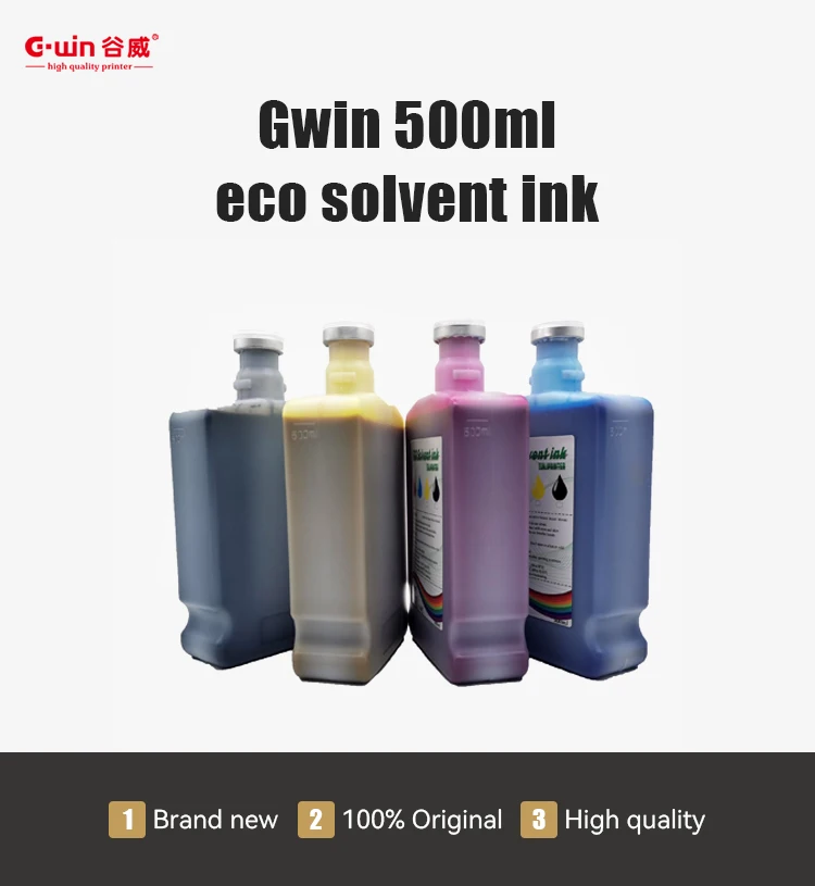 500ml Galaxy Eco Solvent Ink Cmyk For Inkjet Printer That Print Out ...