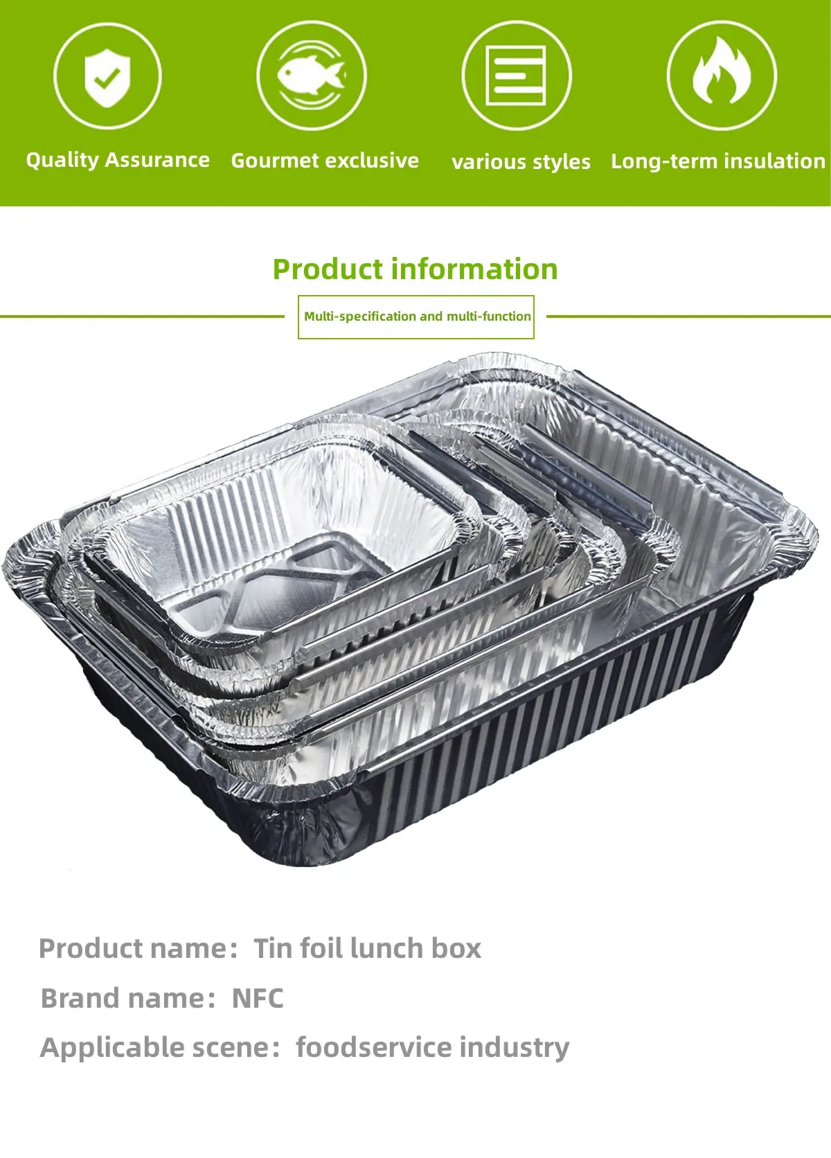 Disposable Microwavable Takeaway Fast Food Aluminum Foil Food Container ...