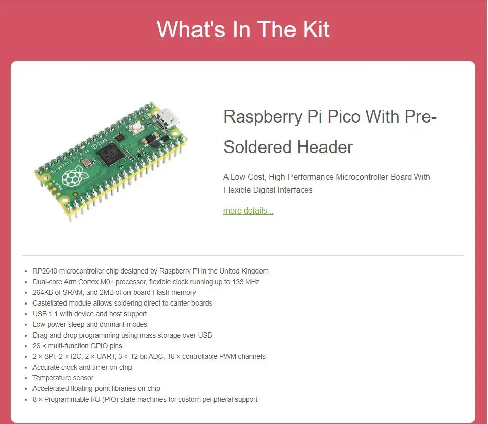 覆盆子pi Pico评测套件 (b型) ---- Pico + Color Lcd + Imu传感器 + Gpio扩展器 - Buy Raspberry Pi Pico评估板 (b型 ...