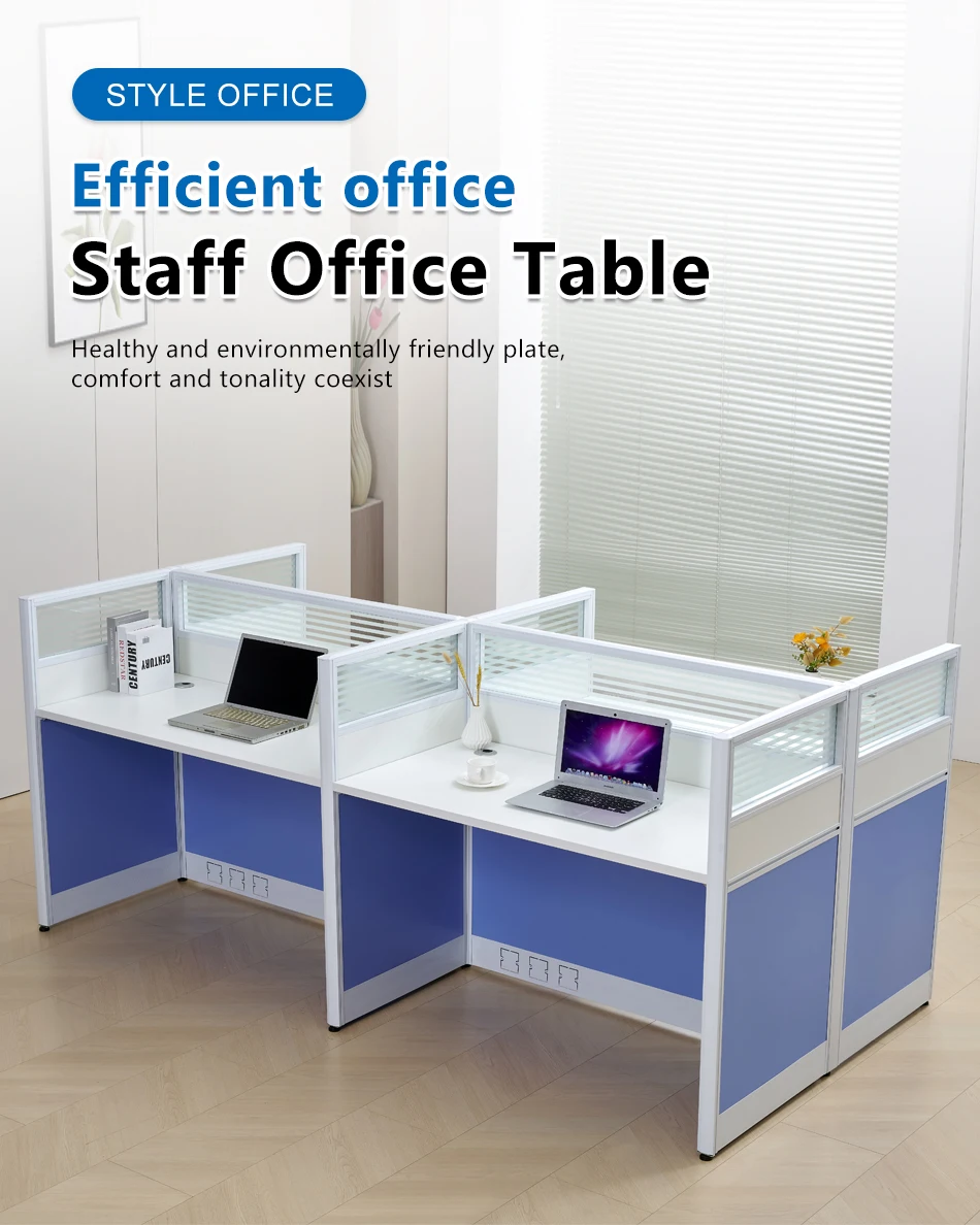 Modern L-shaped Modular Office Desk Workstation For 2-8 Persons, Oem ...
