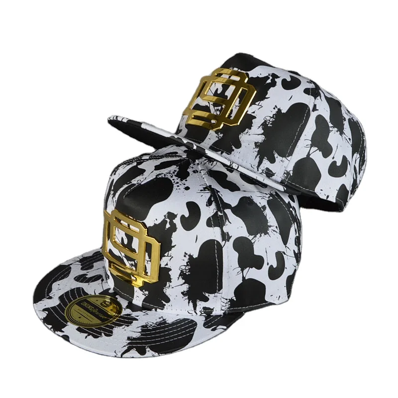 High Quality 5 Panel Cap Custom Snapback Cap Metal Plate Snapback Hat ...