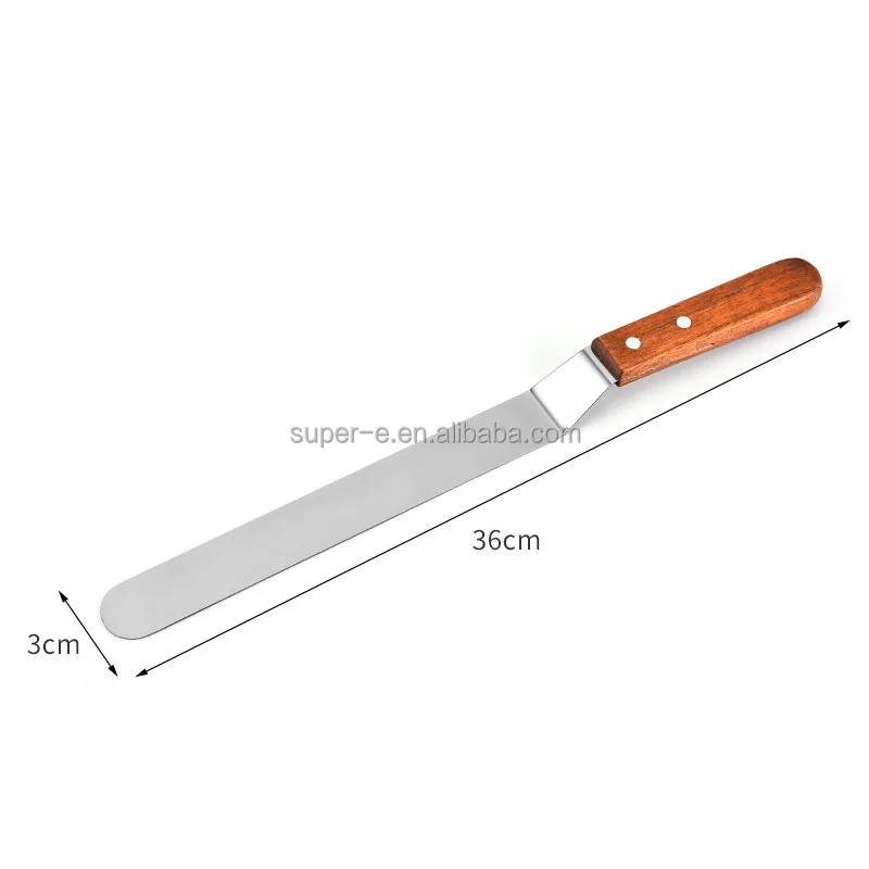 Custom 6 8 10 Inch Frosting Cream Icing Offset Spatula Straight Curved ...