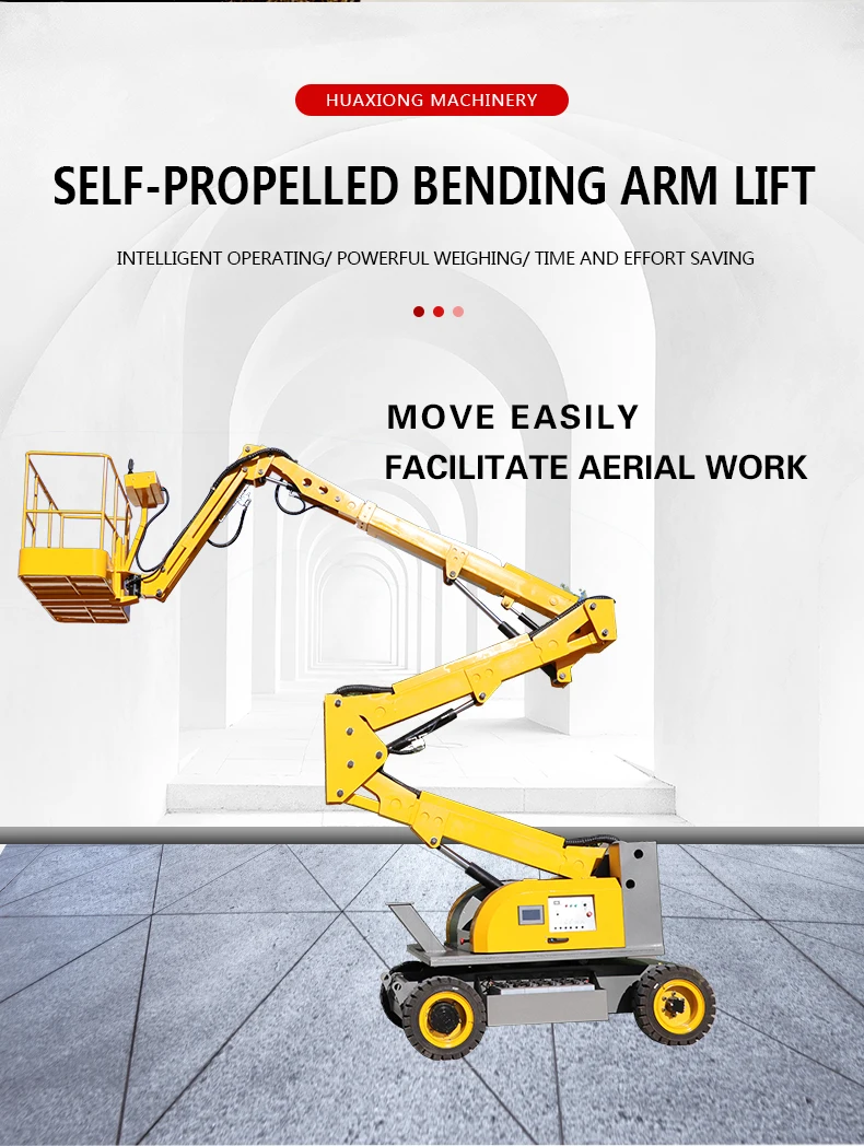 10-40m Diesel Telescopic Articulated Cherry Picker Spider Lift Towable ...