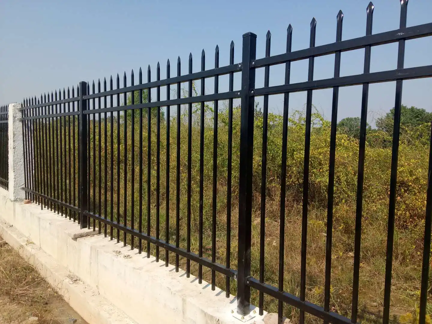 Custom Steel Fence Panel 6 Ft Outdoor Black Metal Fence Panels ...
