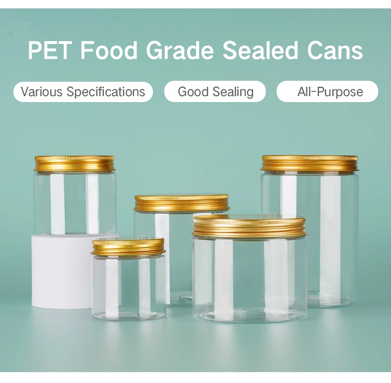 Wholesale Cosmetic Food Packaging - Transparent PET Jars