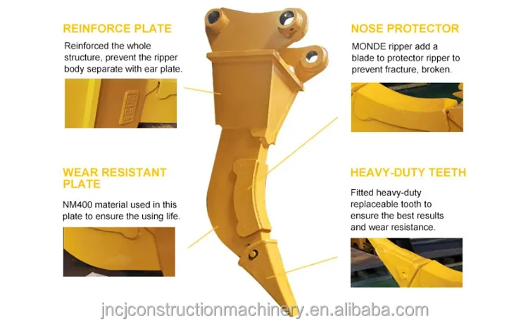 Sany Xcmg Mini Large Excavator Attachment Single Ripper Double Multi ...