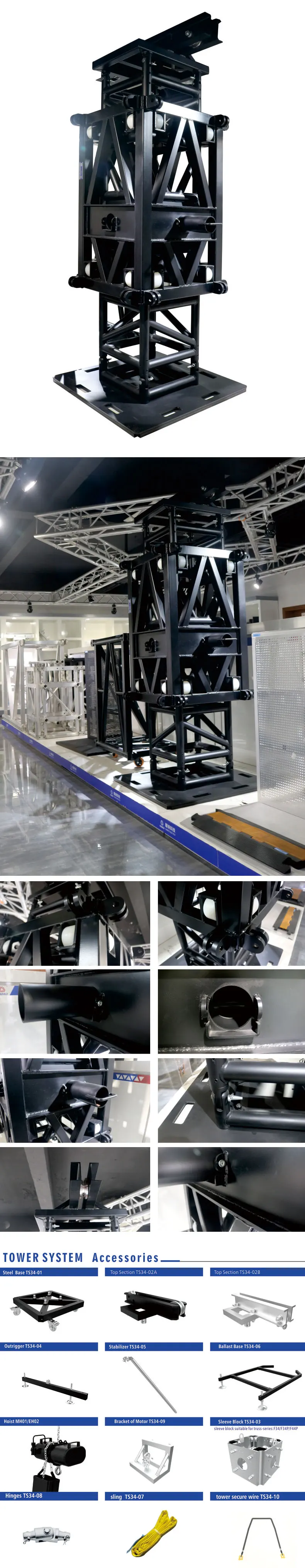 Aluminum Truss Lift Tower Concert Events Lifting System Truss Display ...