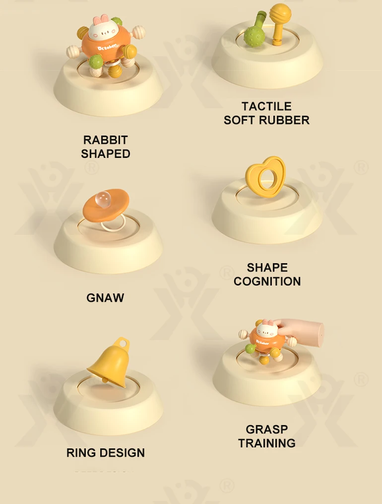 Chengji Infant Chewable Toys Sensory Silicone Hand Grabbing Ball ...