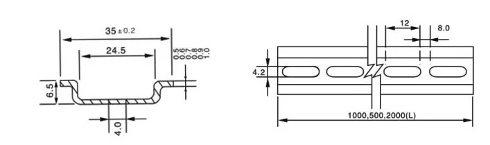 Galvanized Steel High Guide Rail Color Zinc Card Rail Thick Groove Type ...