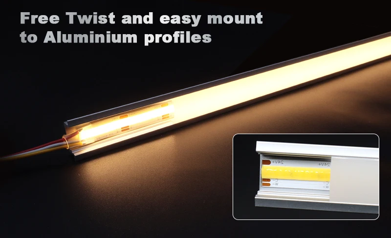Mini Cutting Dual Color COB Strip Light IP20 IP65 IP67 Led Tape Light ...