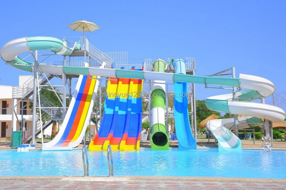 Outdoor Large Water Park Design Water Slides House Set Aquatic ...