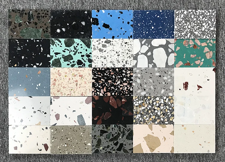 Colorful Artificial Granite Stone Glass Flakes Terrazzo