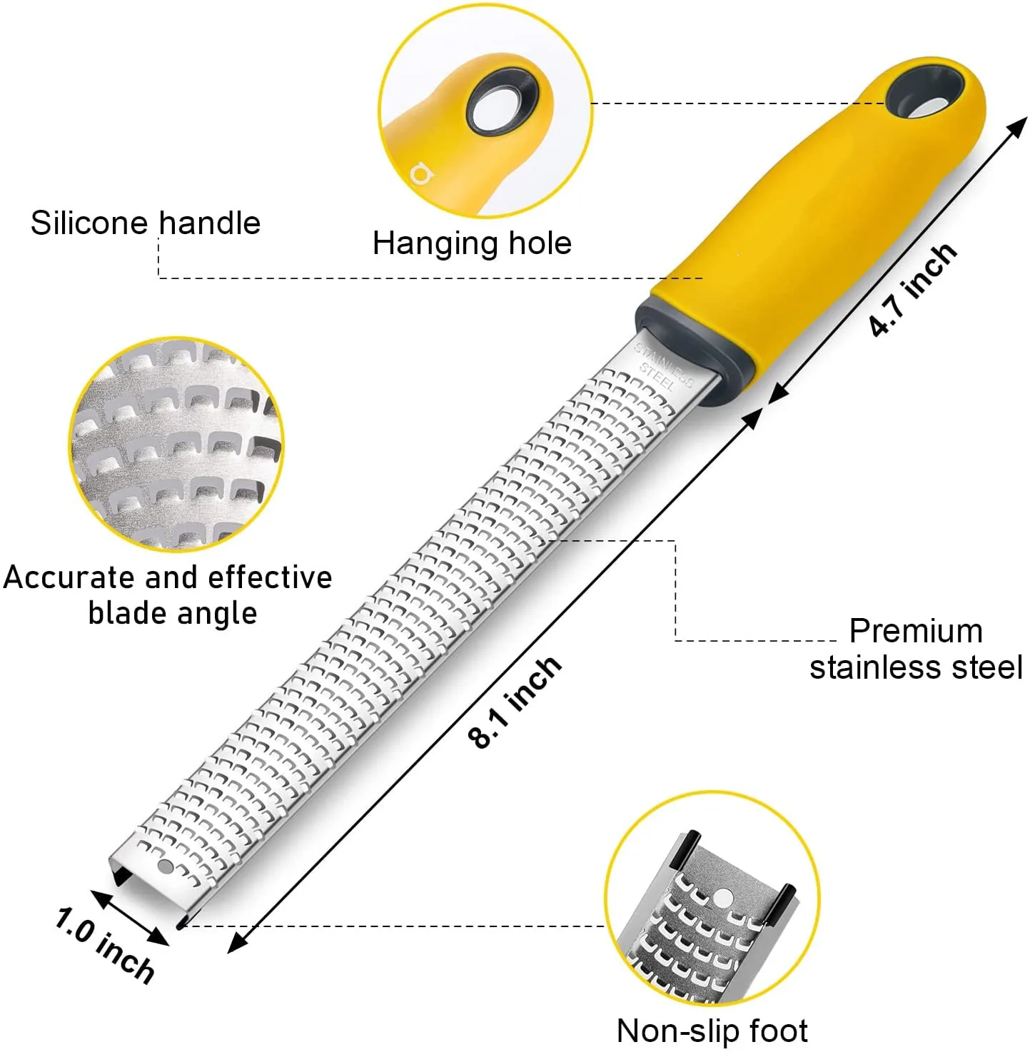Professional Factory Lemon Zester Grater Cheese Grater Stainless Steel ...