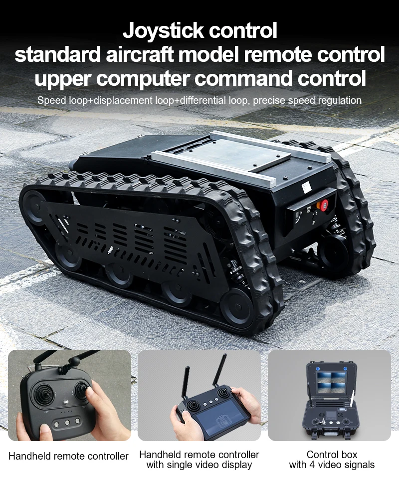 Rubber Tracked Tank Chassis Undercarriage Robot Motor All Terrain Track ...