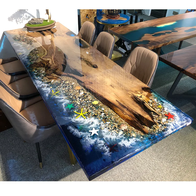 Resin and oak table store