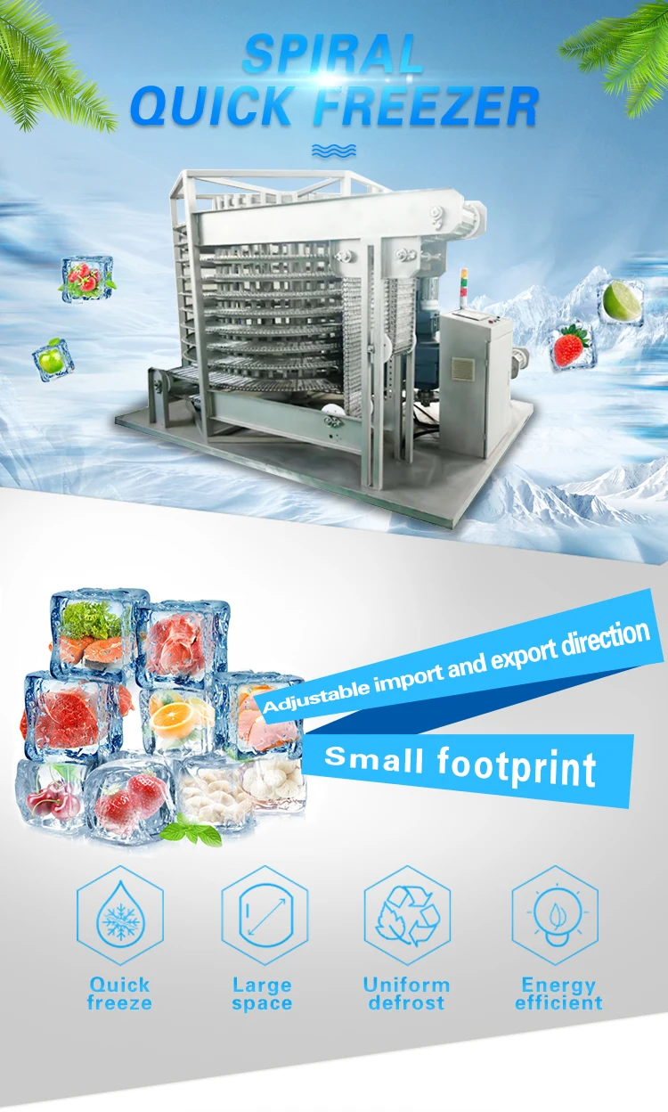 Iqf Spiral Freezer Adf Automatic Air Defrosting Cip Cleaning System ...