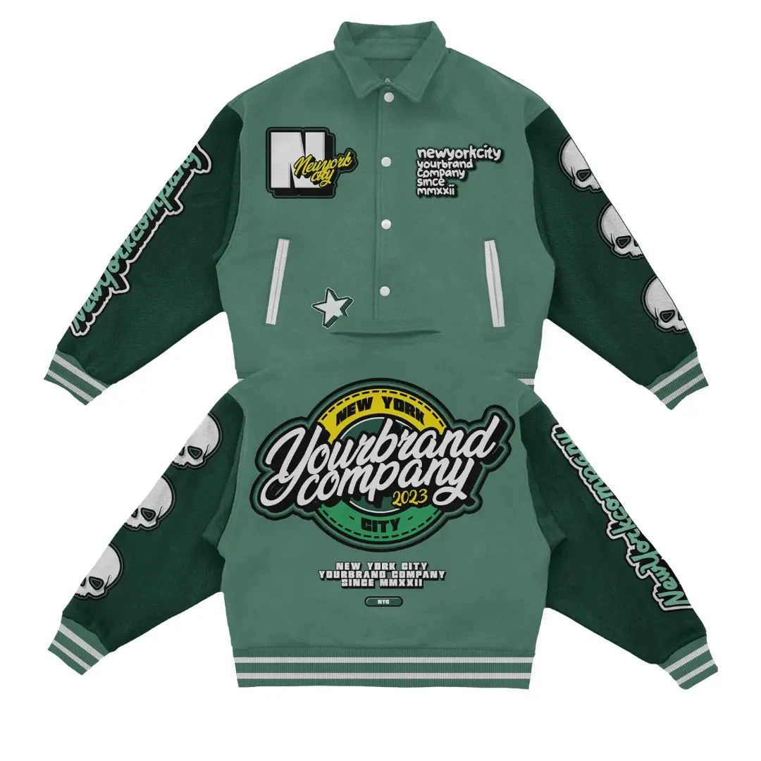 Hip Hop Vintage Letterman Warm Varisty Casual Fashion Leather Winter ...