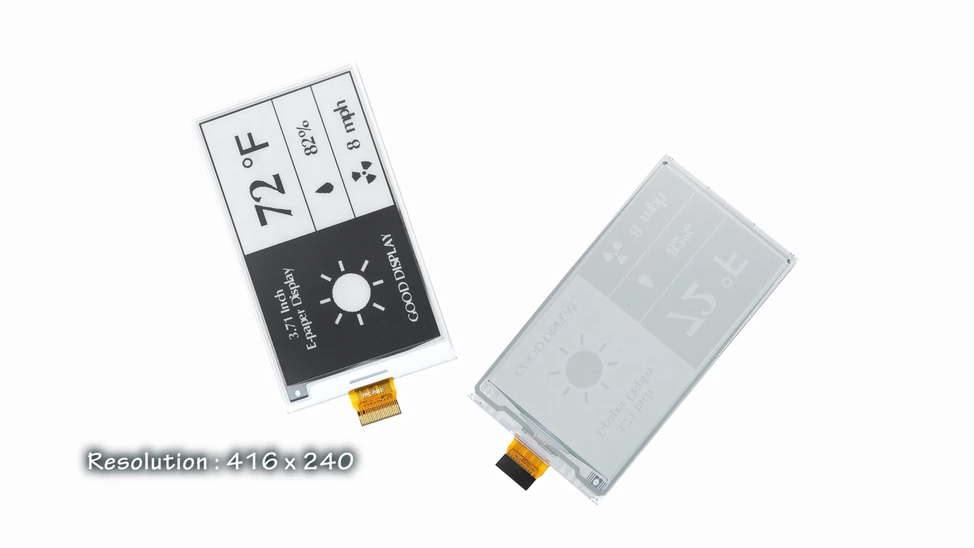 Good Display 3.71 Inch Spi E-ink Display Black And White E Ink Panel ...