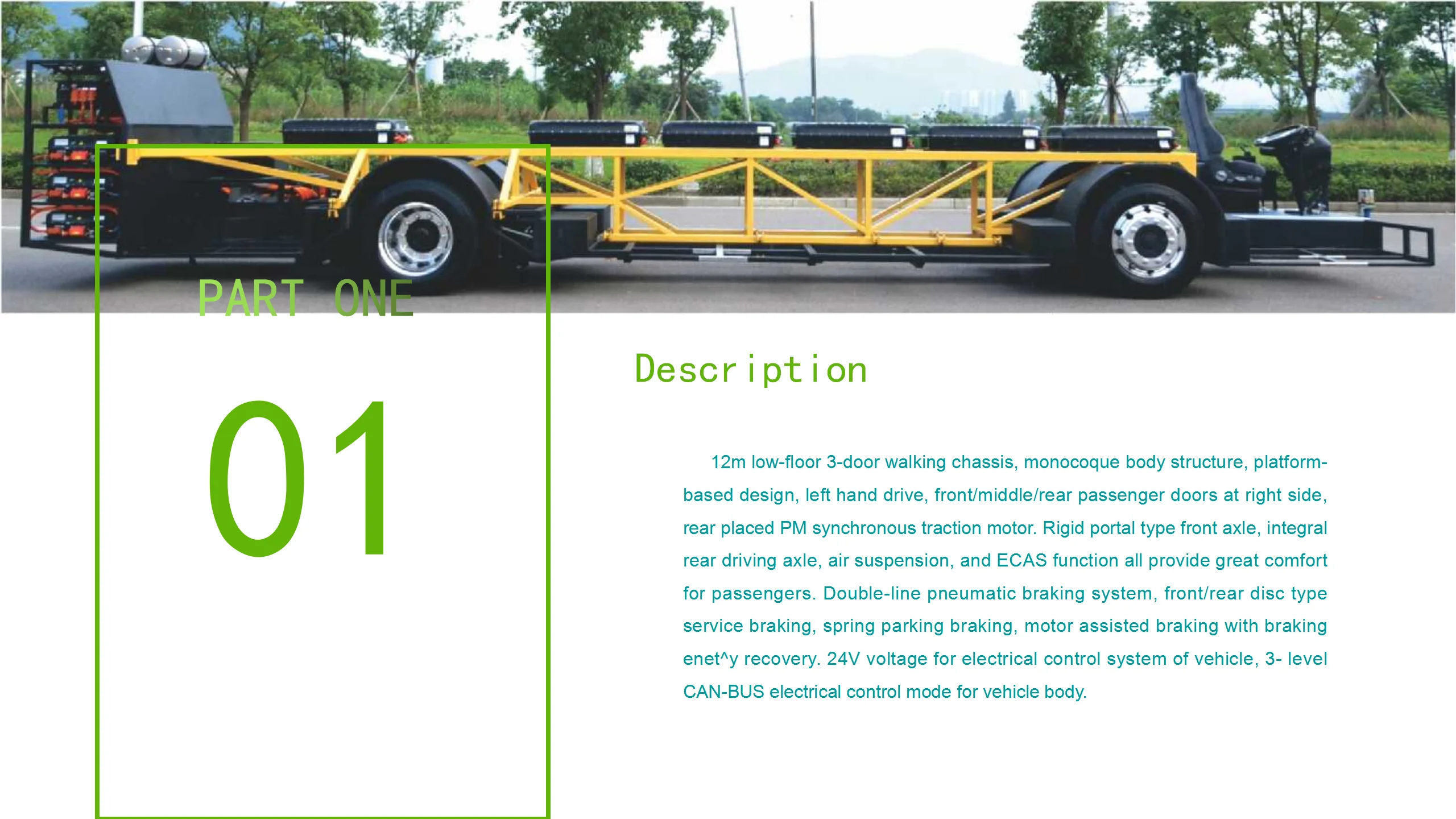 Brogen Oem Ev Skateboard Truck Chassis All-electric Chassis Platform ...