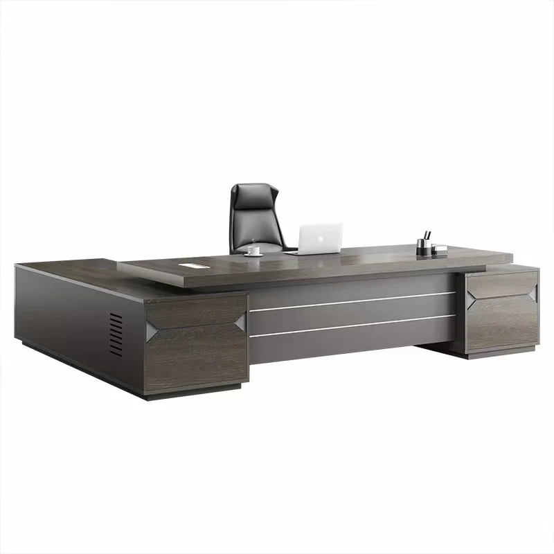 Modern Executive Office Table High Quality Company Furniture Wood Panel ...