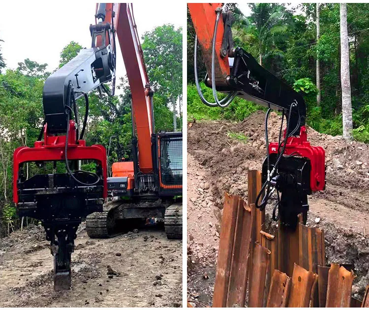 Easy Rotatable Sheet Pile Driver For 30 Ton Excavator - Buy Vibratory ...