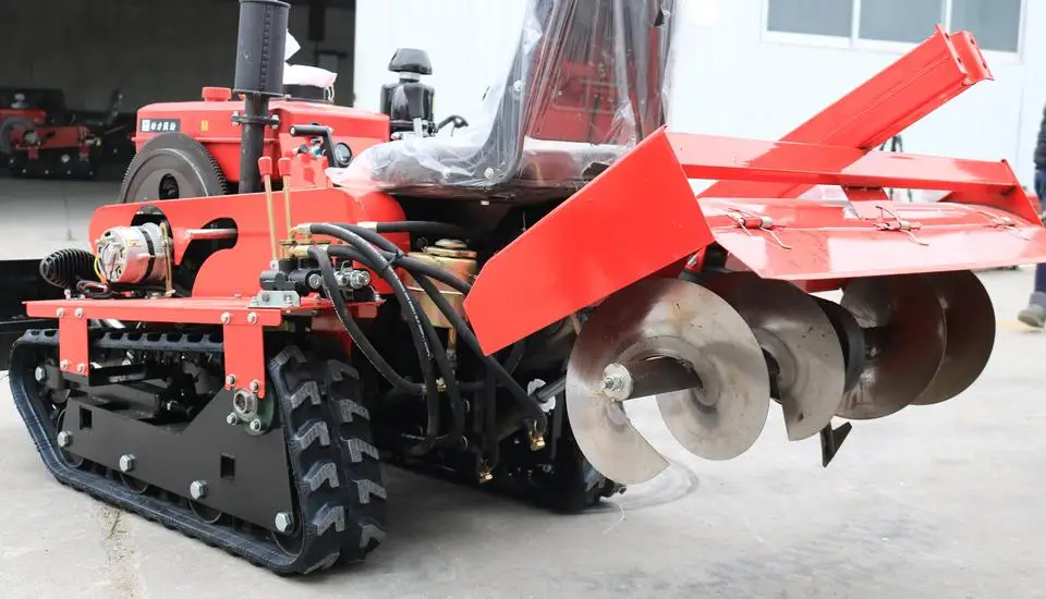 Agricultural Farming Cultivator 35hp Diesel Remote Control Crawler ...