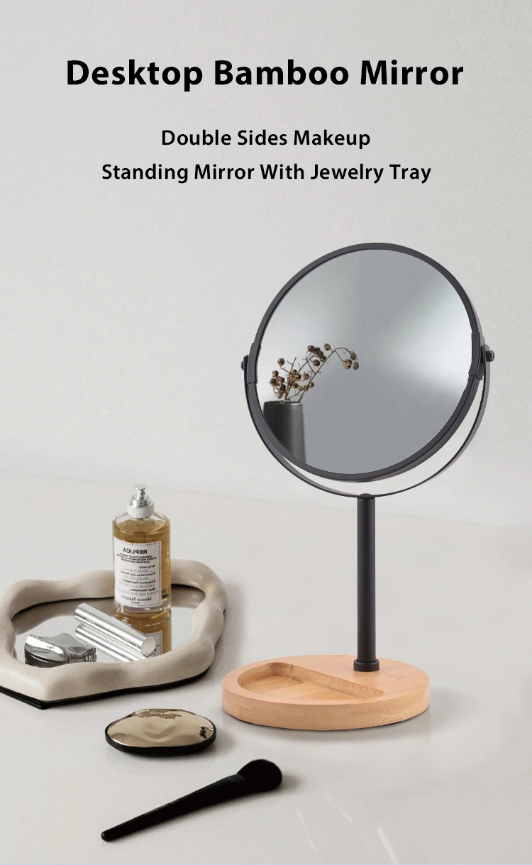 360 Degree Rotatable Mirror Magnifying Portable Table Tabletop Small ...