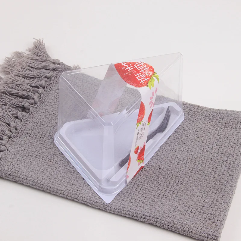 Wholesale Transparent Triangle Mousse Dessert Cake Tray Plastic ...