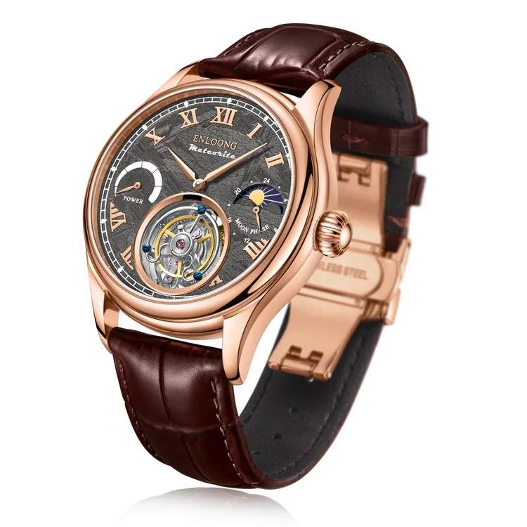ENLOONG Real Meteorite Dial Tourbillon Watch for Men