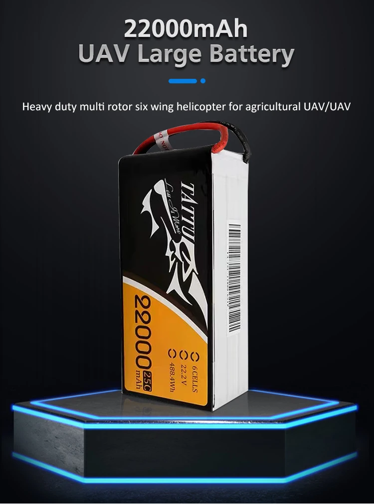 Tattu Agricultural Drone Battery 22000mah 22.2v 6s 25c Lipo Battery ...