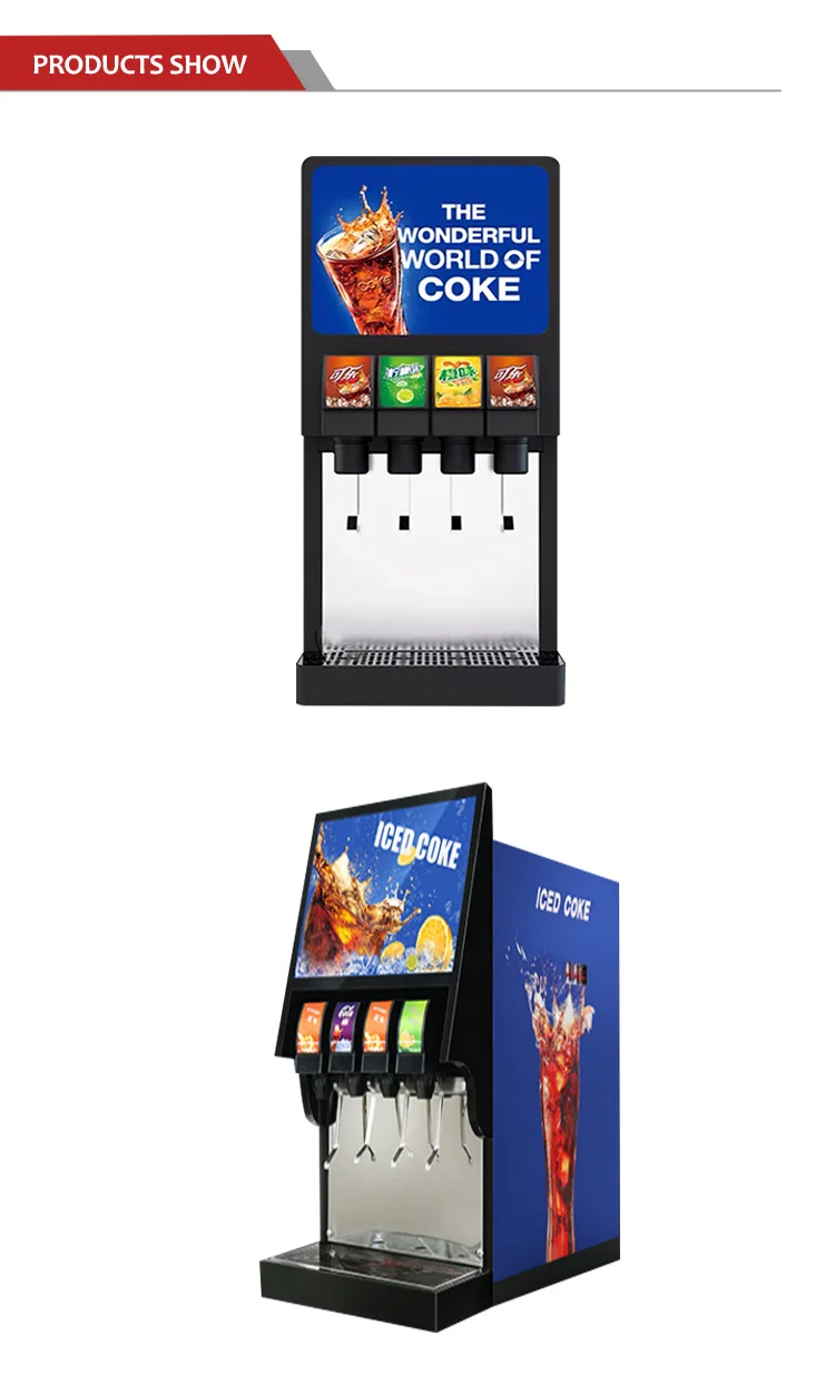 4-valve Carbonated Lemon Flavored Soda Machine - Cold Drink Fountain