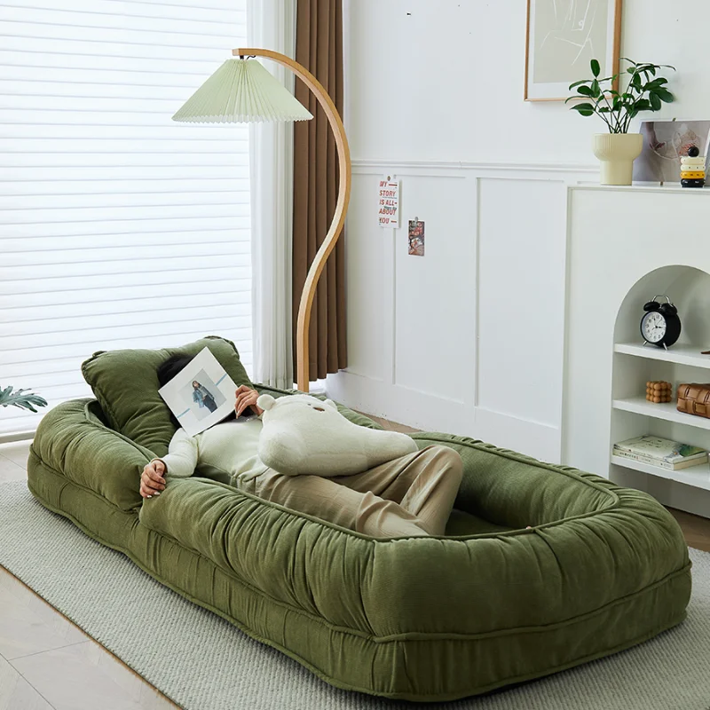 Single Lazy Sofa Modern Design Foldable Bedroom Bed With Dual-purpose ...