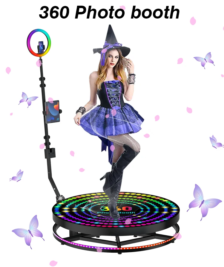 Photo Booth With Glass Platform 360 Infinity Rotating Camera 360 Photo ...
