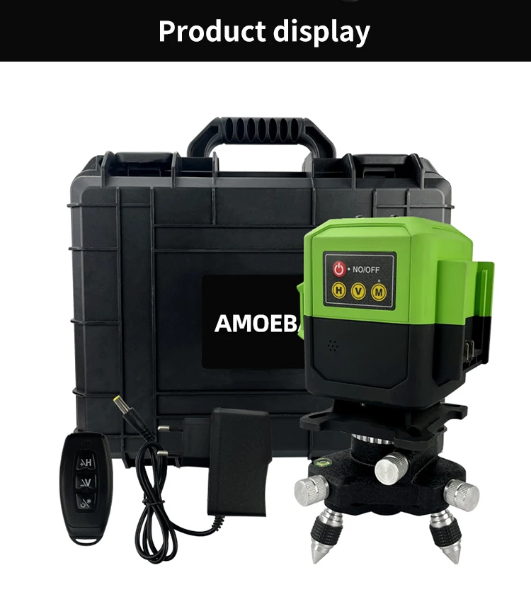 360 Degree Laser Level Machine Green Beam Laser Cross 12 Line Self ...