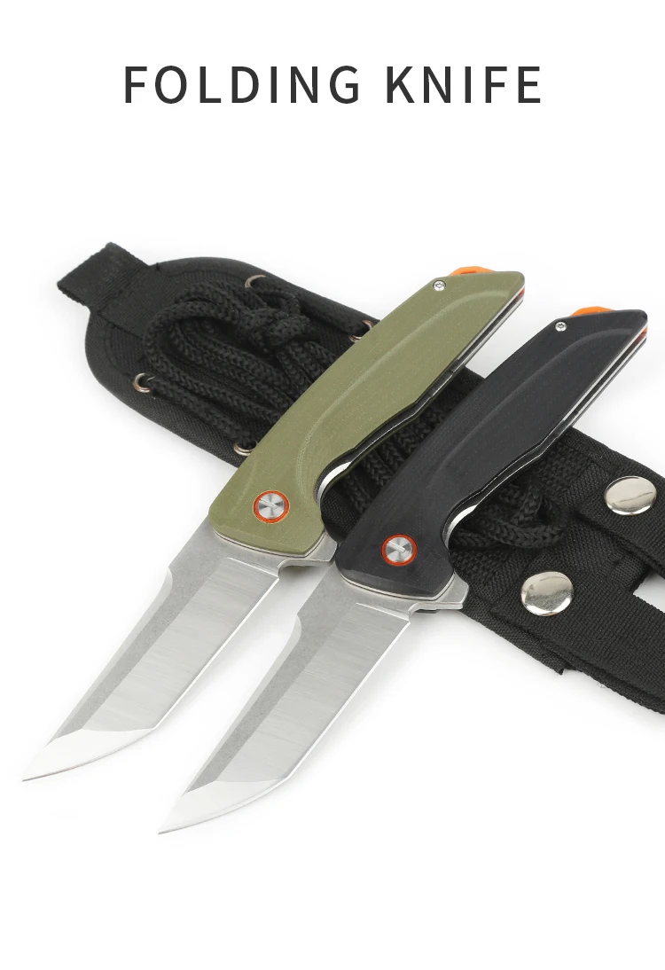 High Quality G10 Handle Folding Pocket Knife with D2 Blade for Outdoor ...