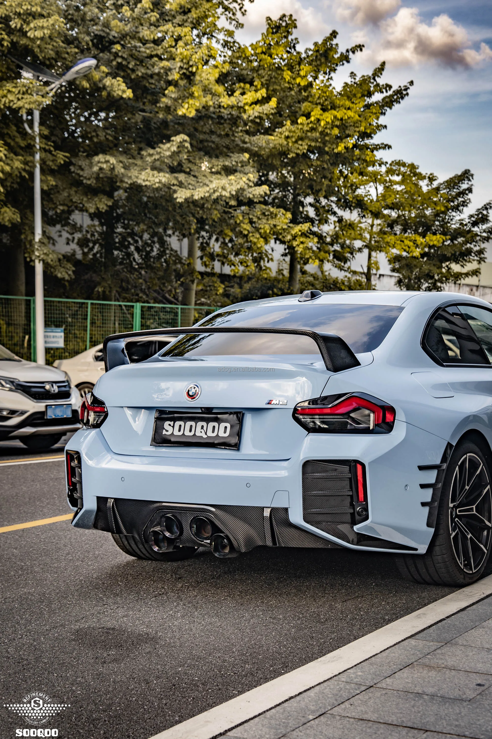 For M2 G87 Rear Bumper Attachments Mp Style Dry Carbon Fiber Rear ...