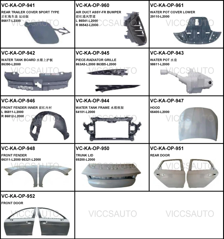 OEM 66400-L2000 for KIA OPTIMA 2020 AUTO CAR HOOD - LED LIGHT