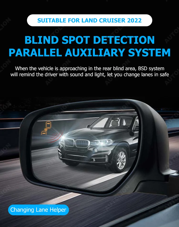 For Toyota LAND CRUISER 2022 Car Bsd Mirror 24GHz radar lane Change ...