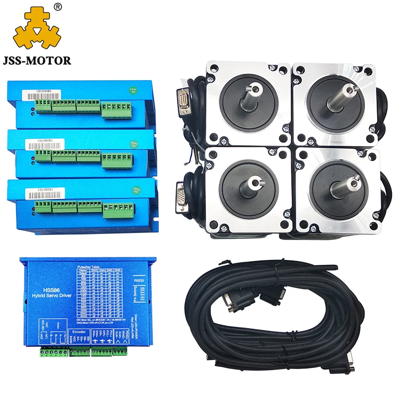 Stepper Motor NEMA 34 Complete Kit 4 Axis easy servo system 4N.m and ...
