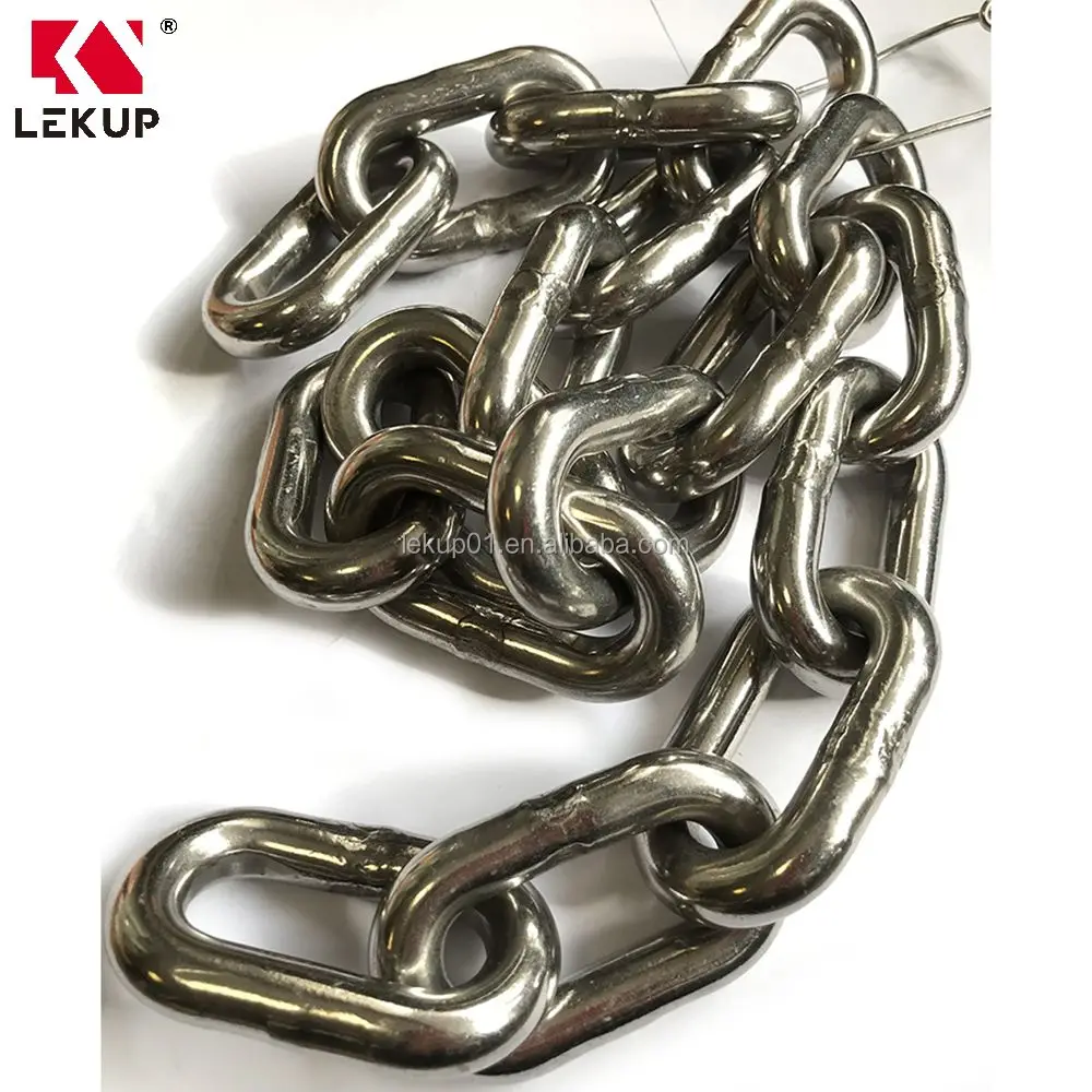 DIN766 Safety Chain Heavy Duty Welded Link Chain Stainless Steel Link ...