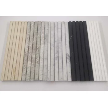 Custom Stone Wall Pencil Round Stripe Border Fluted Panel Slab Flute ...