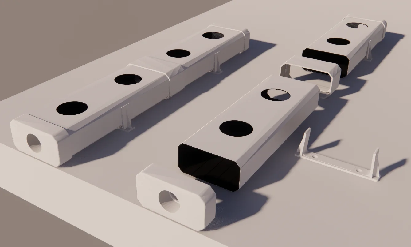 SKYPLANT Large Openable PVC NFT Channels (100x50mm) with Spout ...